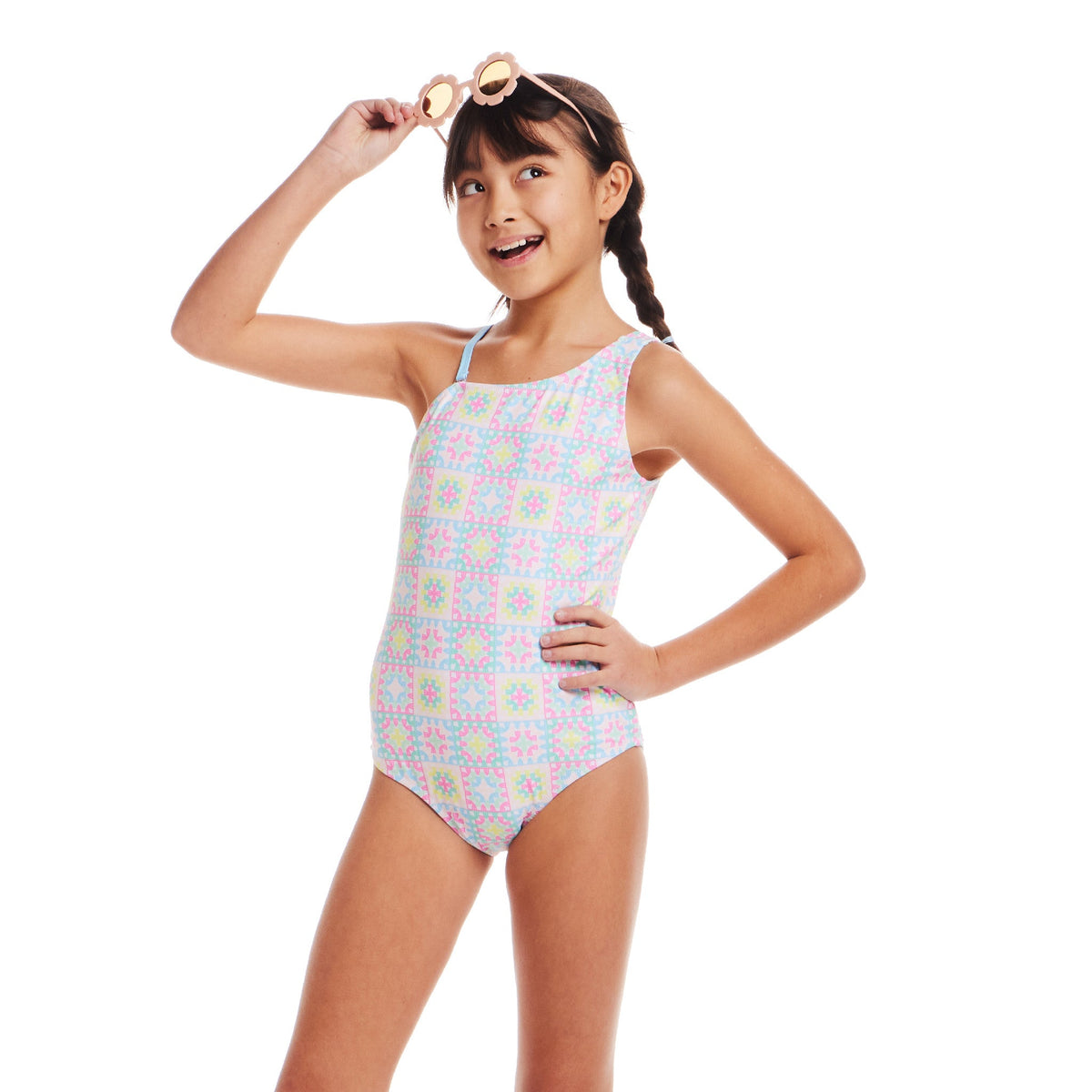 Kids (7-16) One-Piece Swimsuit | Crochet Look from Andy & Evan at Sophia's Style – SophiasStyle.com
