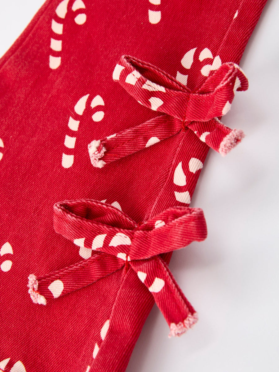 Girls Red Christmas Themed Denim Jeans at Sophia's Style – SophiasStyle.com