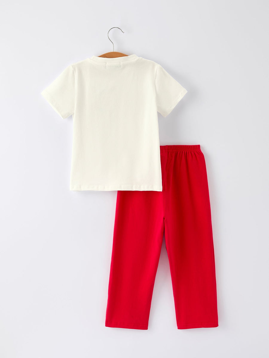 Red Christmas Smocked Embroidery Boys Set at Sophia's Style ...