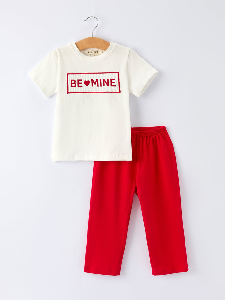 Valentine's Day "BE MINE" Embroidered Boy's Set at Sophia's Style ...