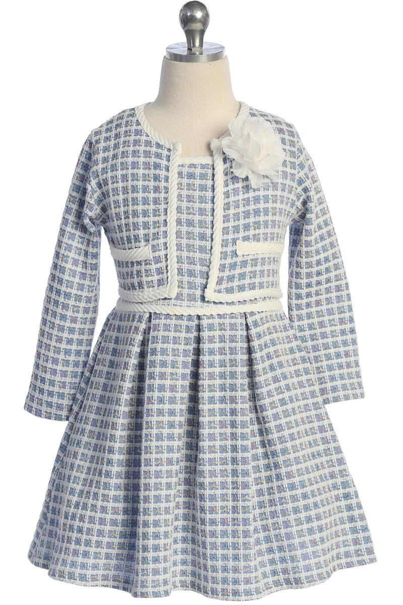 Girls Checkered Dress and Jacket Outfit Set, Sizes 4-14 – SophiasStyle.com