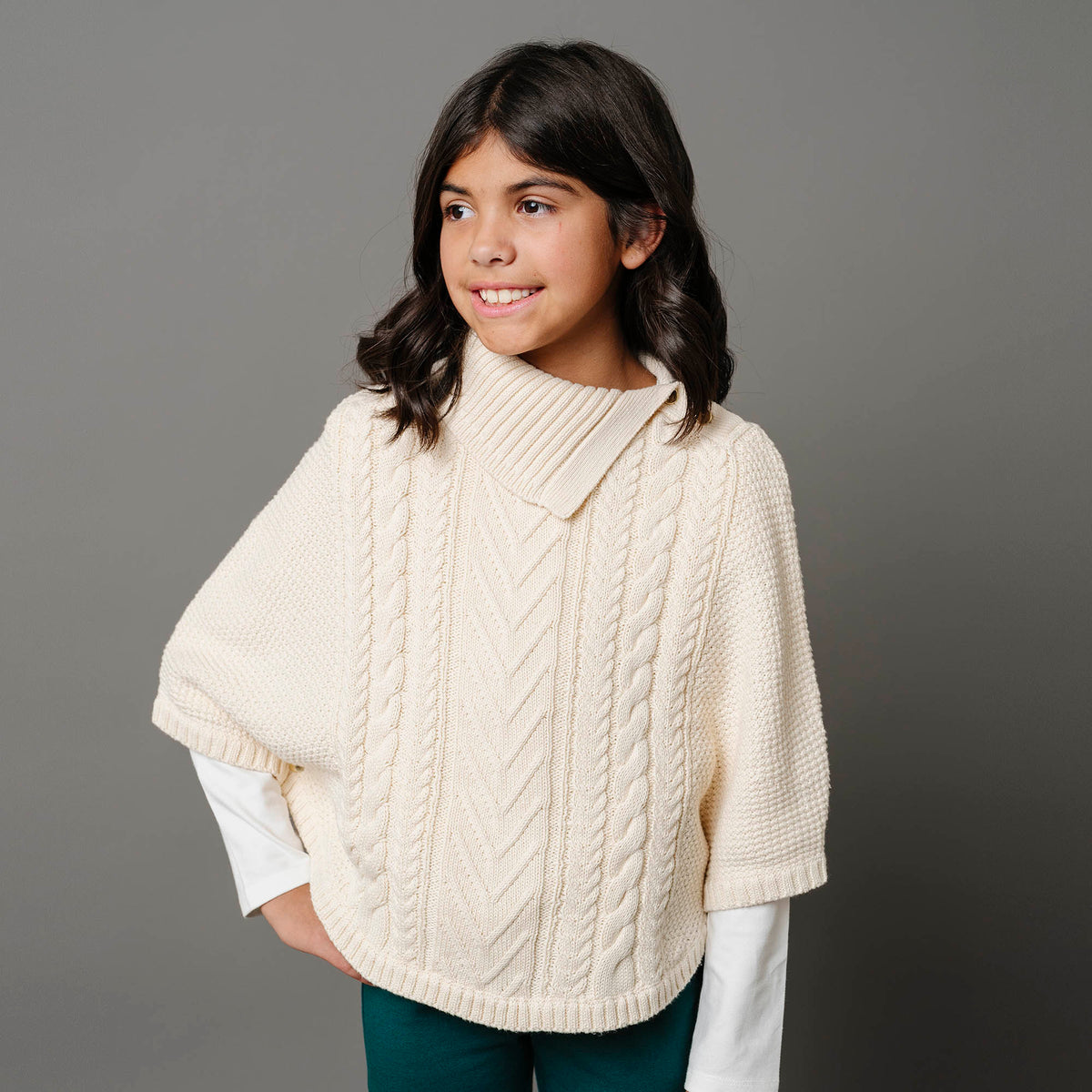 Organic Split Collar Sweater Cape from Hope & Henry at Sophia's Style ...
