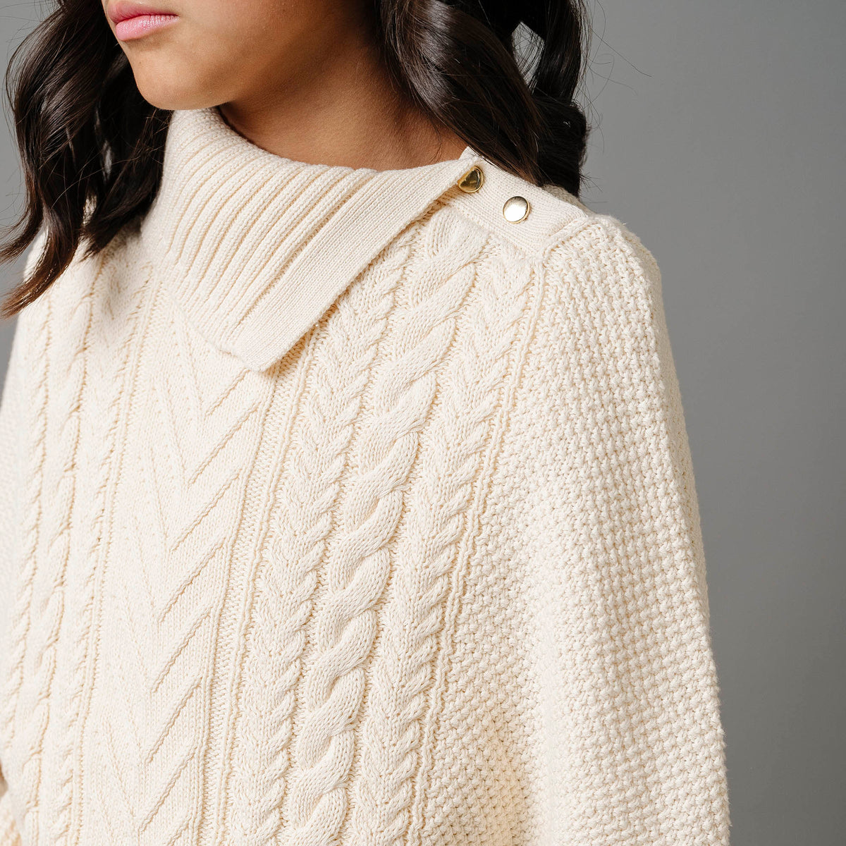 Organic Split Collar Sweater Cape from Hope & Henry at Sophia's Style ...
