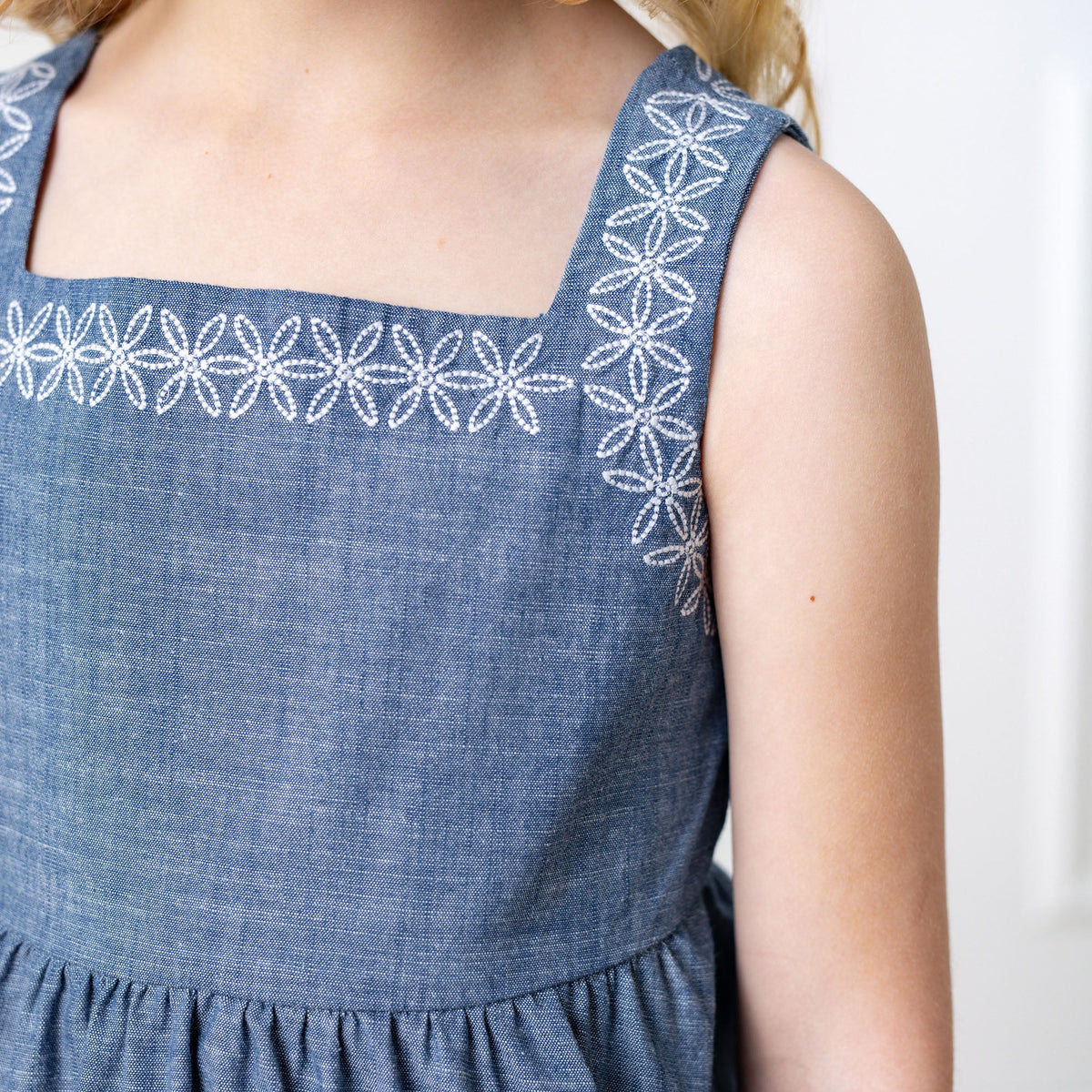 Organic Chambray Sundress with Embroidery from Hope & Henry at Sophia's ...
