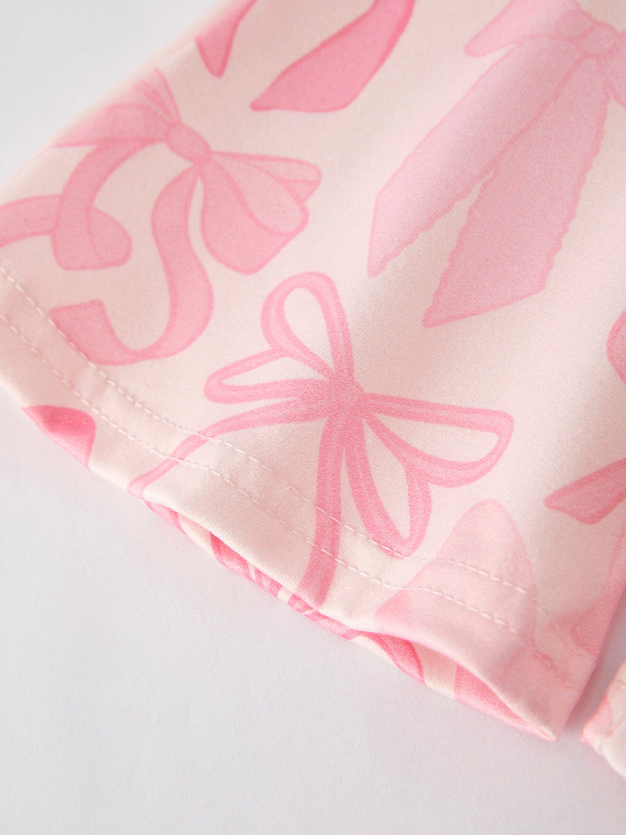 Girls Milk Silk Letters Bow Print Set from Rylee Faith Designs at ...