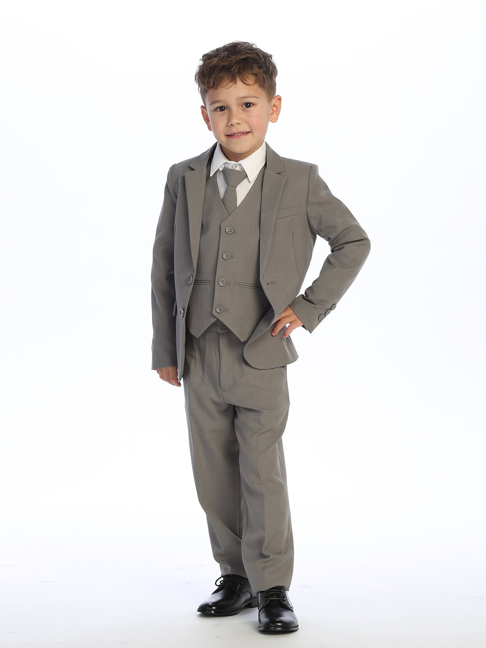 Stylish Slim Fit 5 Pieces Jacket Vest Pants Suit for Boys, Sizes 8-20 ...