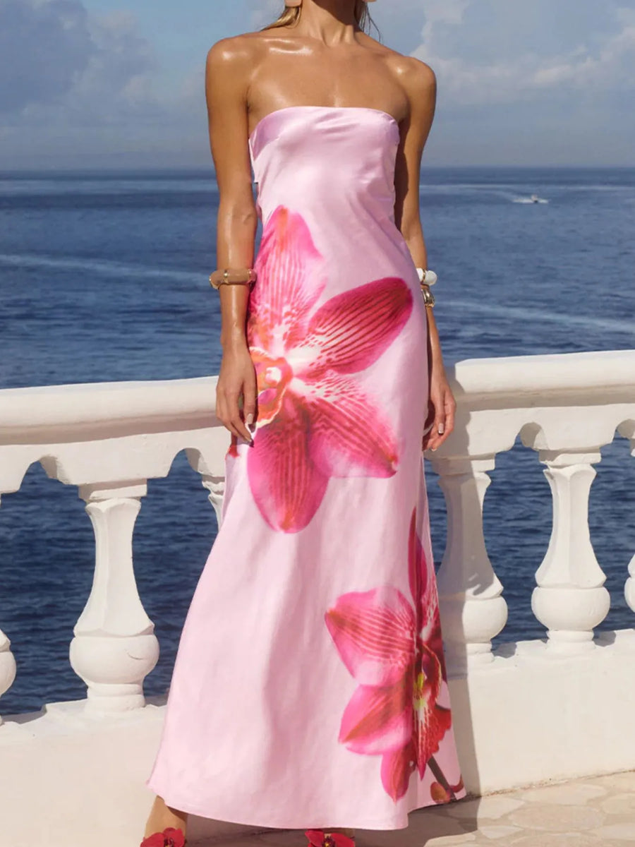 Printed Tube Maxi Dress from OhSoStyled at Sophia's Style ...