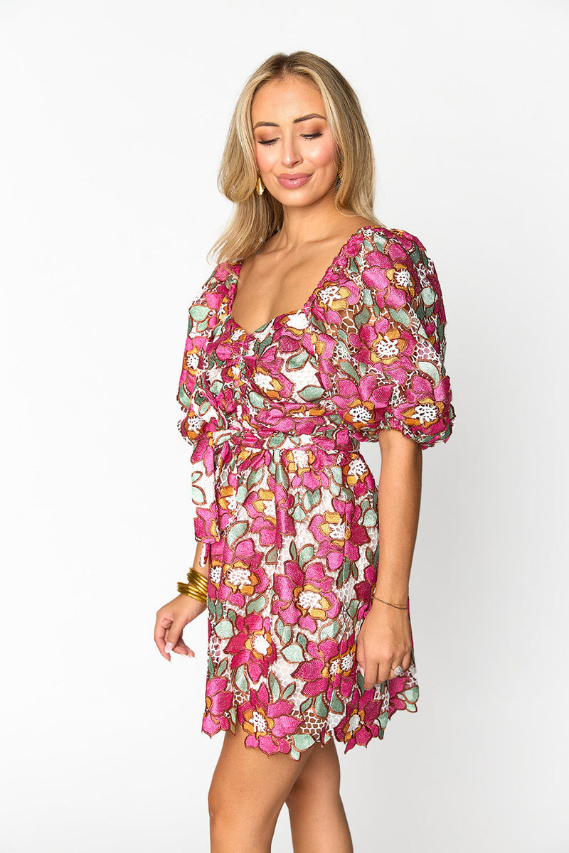 Reyna Puff Sleeve Mini Dress - Too Glam – SophiasStyle.com