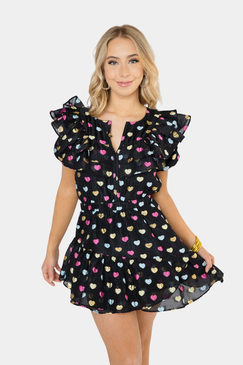 Norma Ruffle Sleeve Mini Dress - Nobodys Darling – SophiasStyle.com