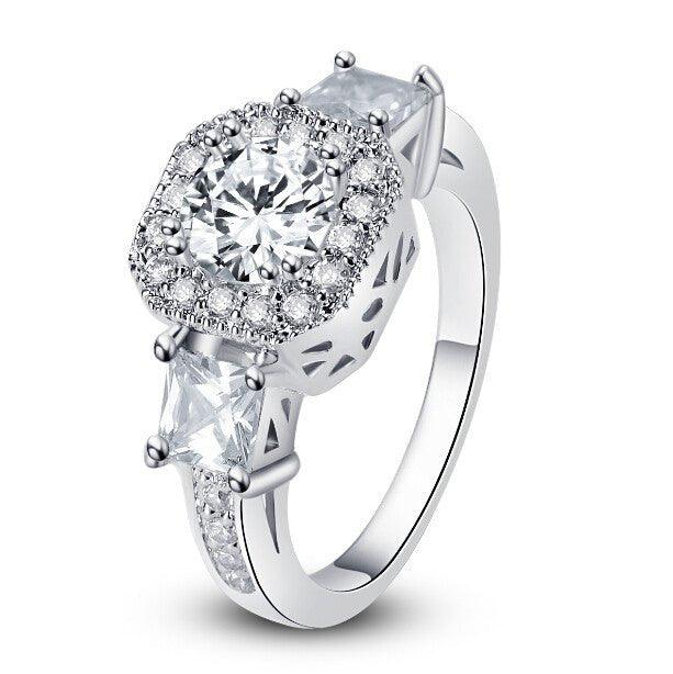 Cubic Zirconia Rings- "Exotic Crystal Ring"-Cubic Ring-Cubic Zirconia ...