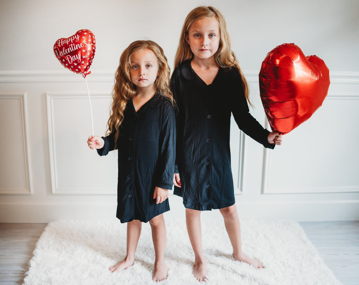 BLACK RIB GIRL'S DREAM GOWN – SophiasStyle.com