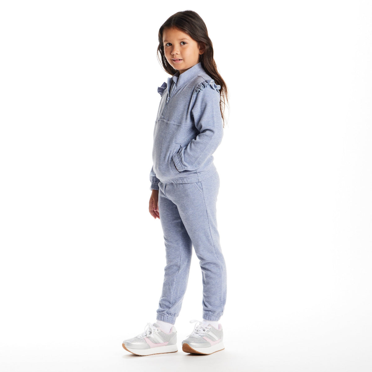 Kids Quarter Zip Sweatshirt Set | Navy at Sophia's Style – SophiasStyle.com