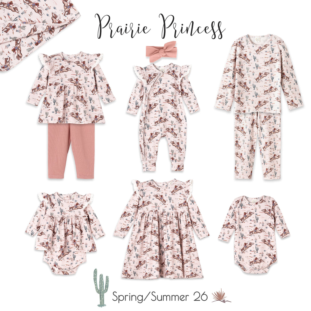 Prairie Princess Baby Girl Western Bamboo Bodysuit from Tesa Babe at ...