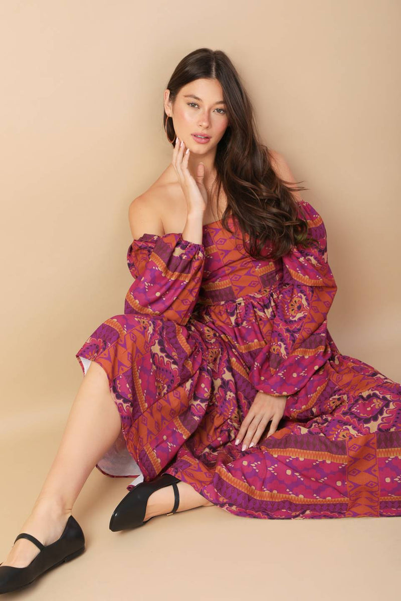MELLOW MOMENTS WOVEN MIDI DRESS from Flying Tomato at Sophia's Style ...