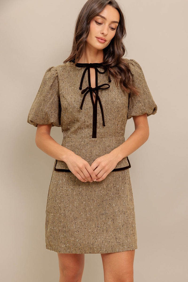 MADEMOISELLE MODE WOVEN WEED MINI DRESS from Flying Tomato at Sophia's ...