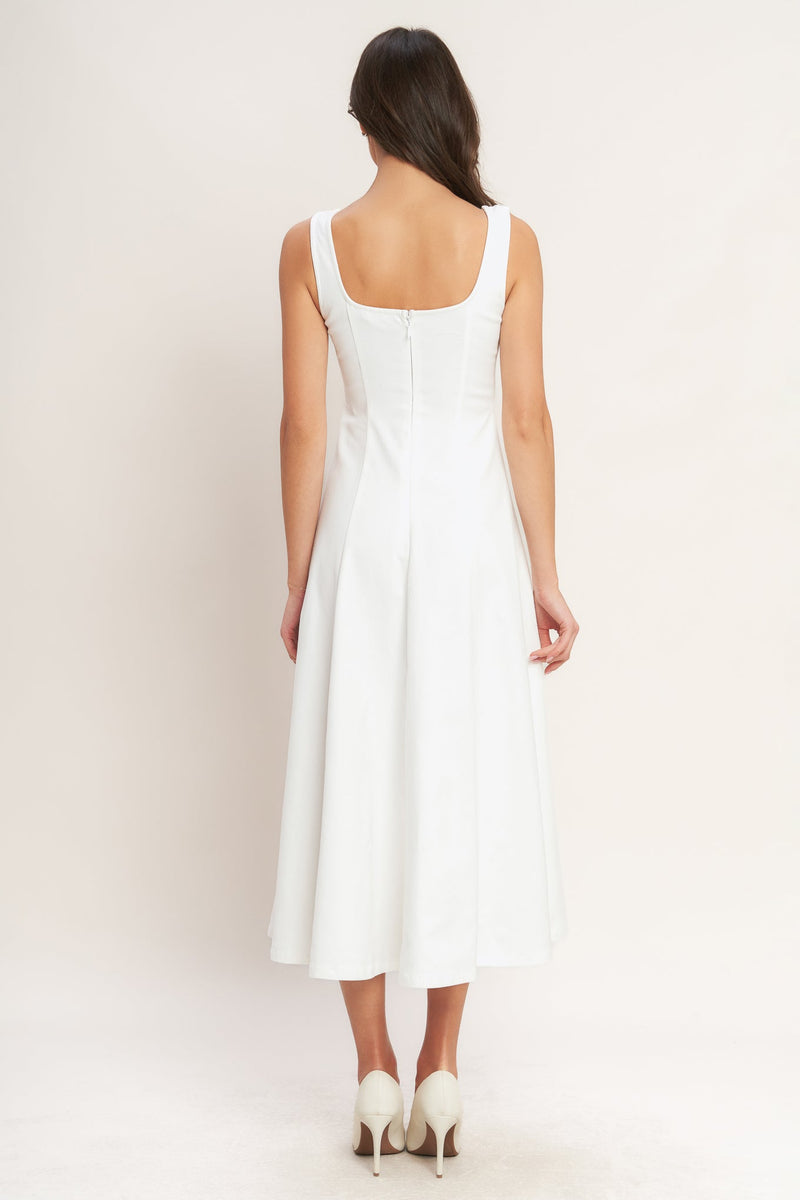 BALANCED PROPORTION WOVEN MIDI DRESS from Flying Tomato at Sophia's ...