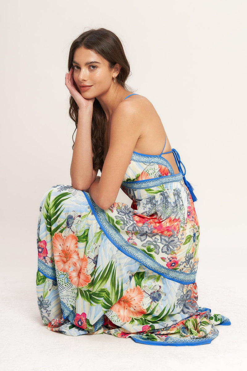 FRESH BOTANICAL SCALE WOVEN MAXI DRESS from Flying Tomato at Sophia's ...