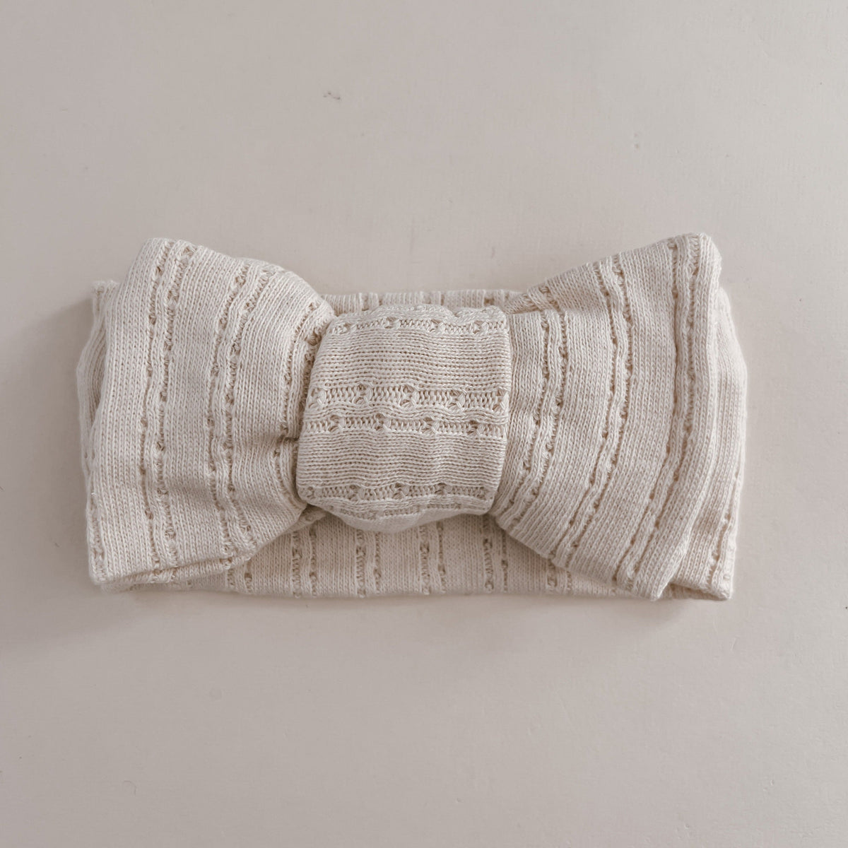 Luna + Luca Pointelle Bow Headband - Cream at Sophia's Style ...