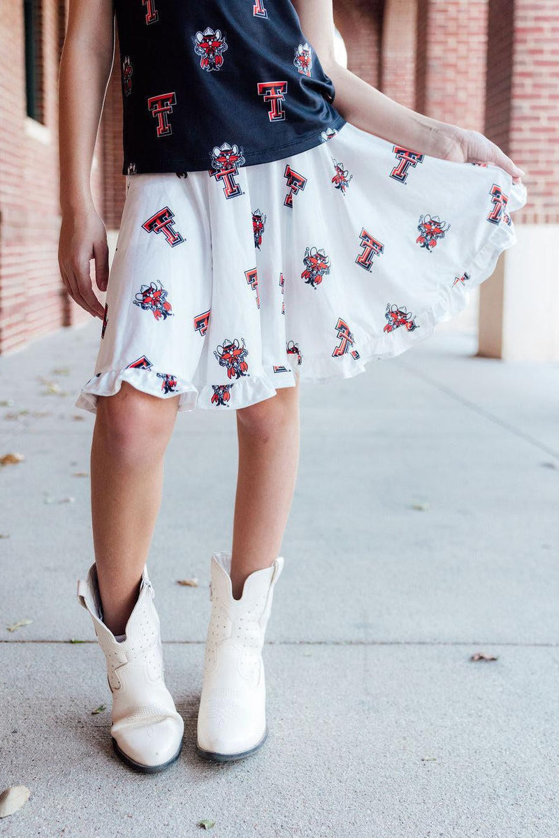 Texas Tech White Raider Red Twirl Skort at Sophia's Style ...