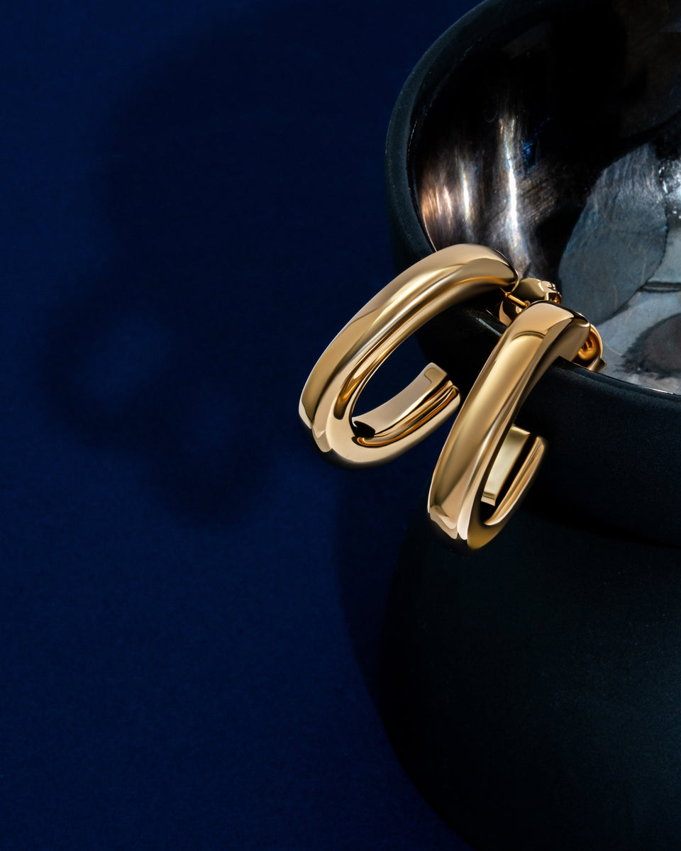 Mia Gold Hoops from Denise Pancini at Sophia's Style – SophiasStyle.com