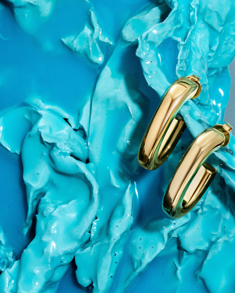 Mia Gold Hoops from Denise Pancini at Sophia's Style – SophiasStyle.com