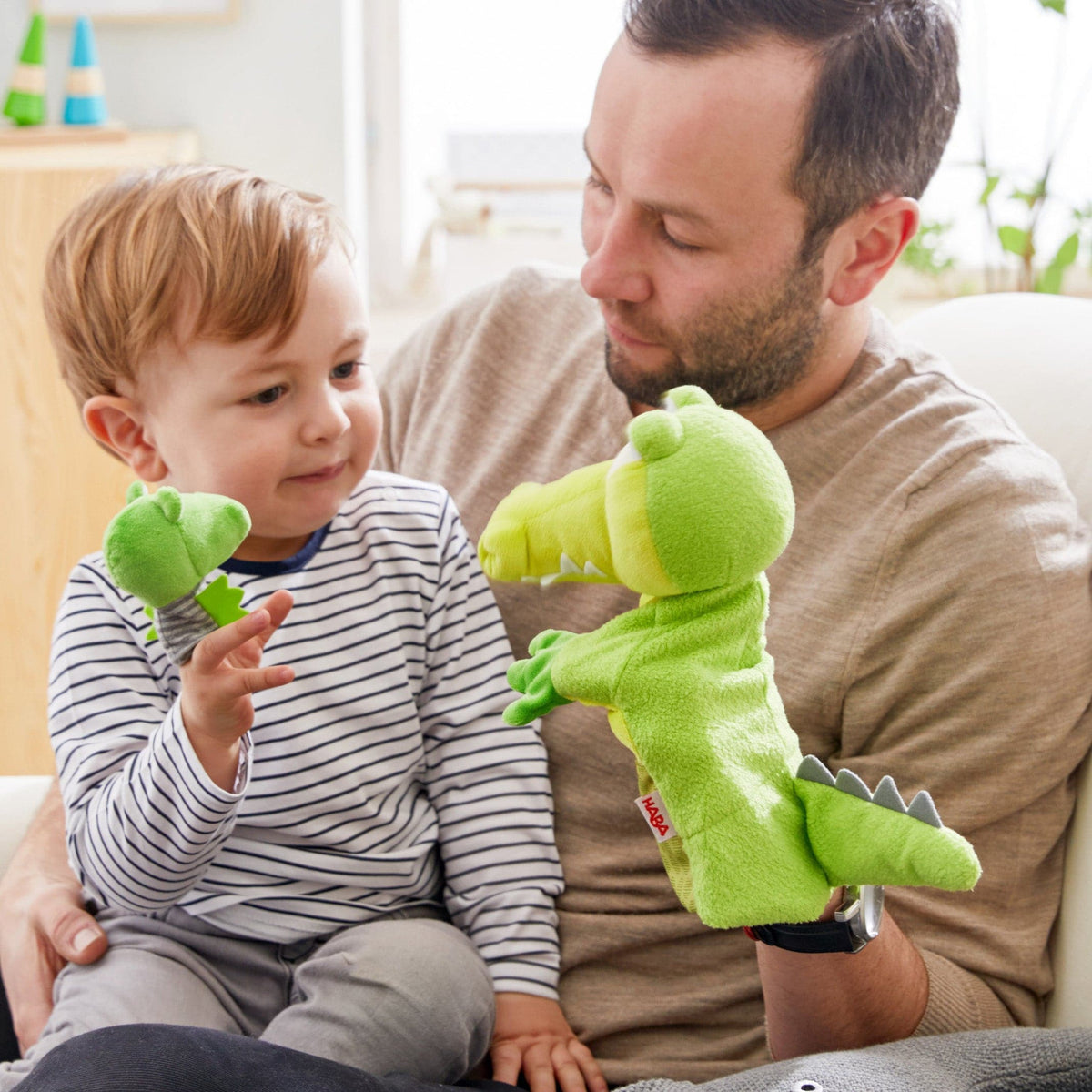 Glove Puppet Crocodile With Baby Hatchling Finger Puppet – SophiasStyle.com
