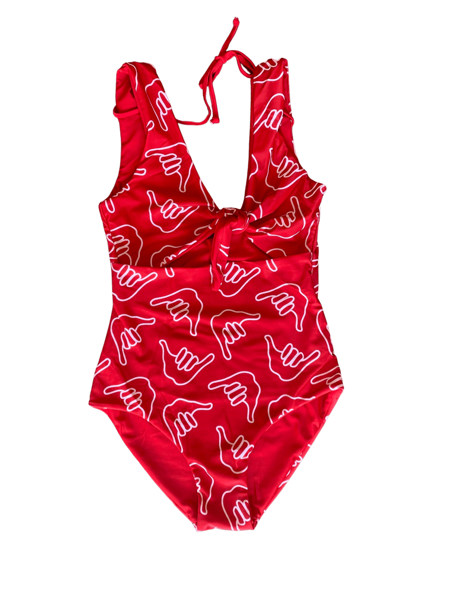 Women's Cutout One Piece in Red Shaka – SophiasStyle.com