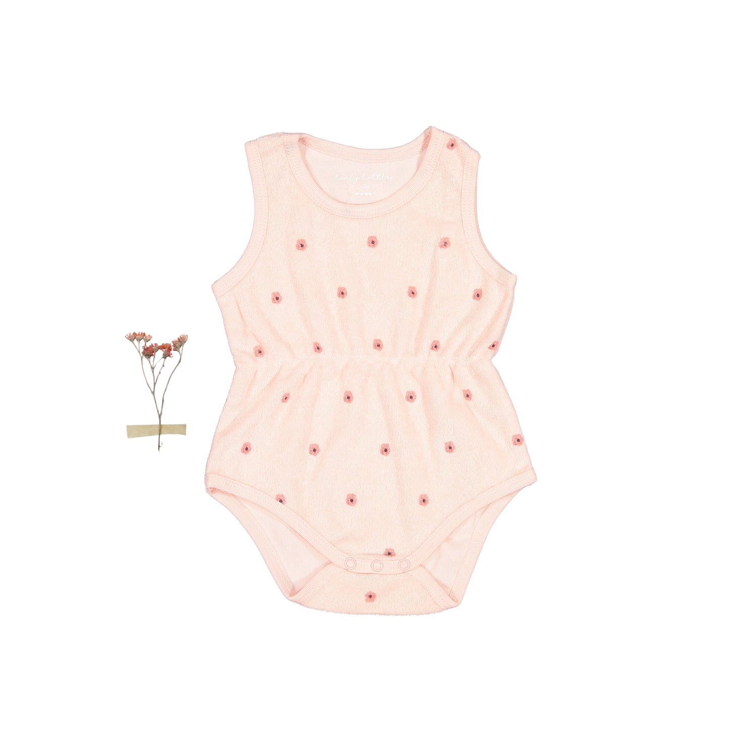 The Terry Romper - Rose Flower from Lovely Littles at Sophia's Style ...