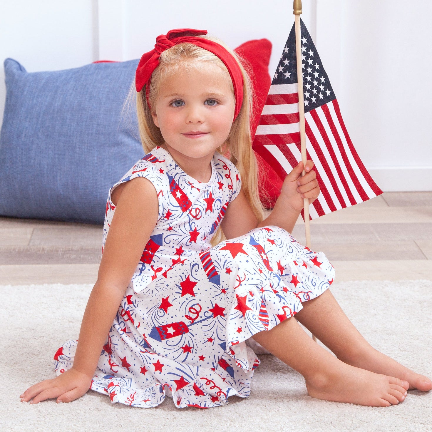 Patriotic Sleeveless Twirl Dress from Tesa Babe at Sophia's Style ...