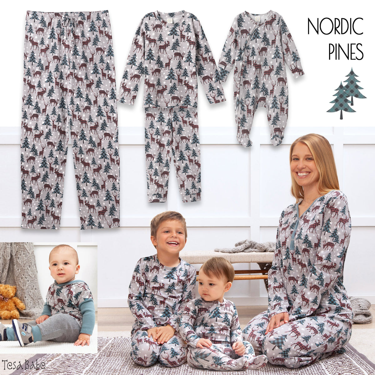 Nordic Pines Bamboo Adult Pajama Pants from Tesa Babe at Sophia's Style ...
